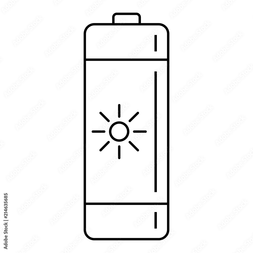 Battery icon. Outline illustration of battery vector icon for web ...