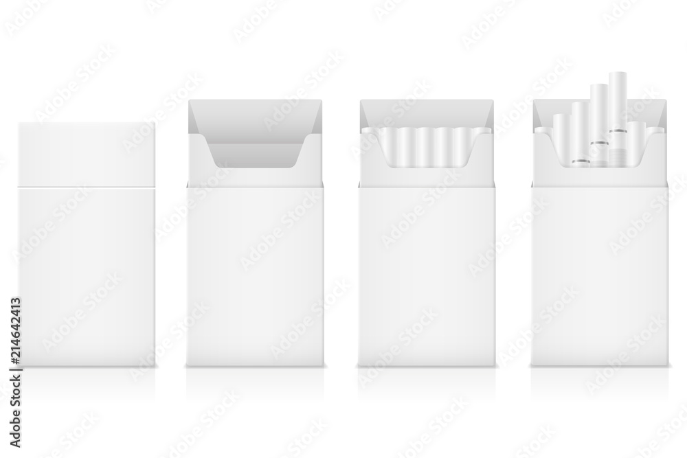 template pack of cigarettes with white filter stock vector illustration ...