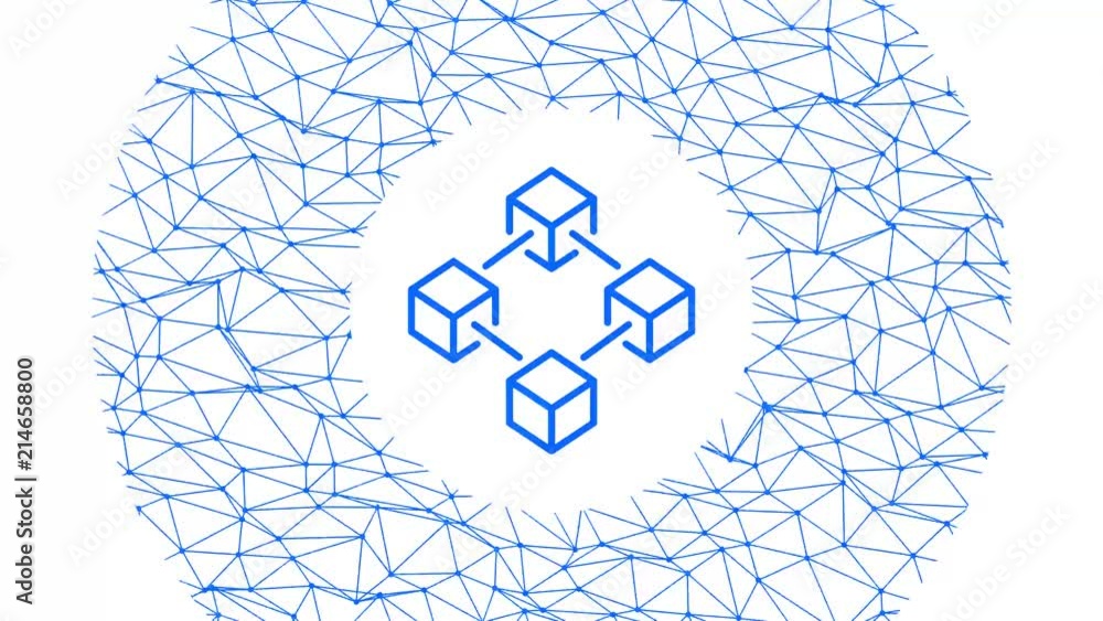 Animation the connection of objects. Abstract animation of connected ...