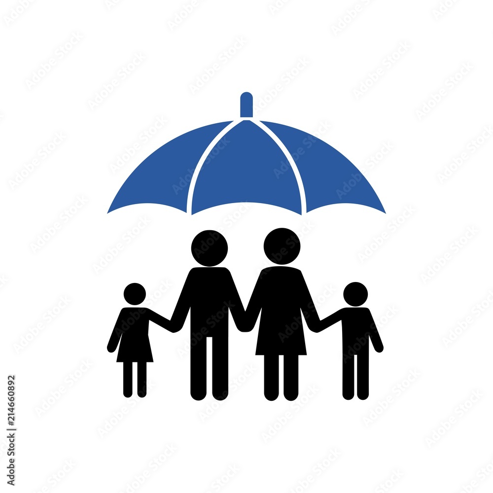 Protect Your Family, umbrella icon Stock Vector | Adobe Stock