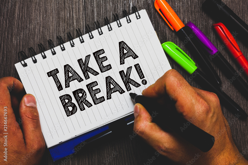 Stop Take A Break Clipart