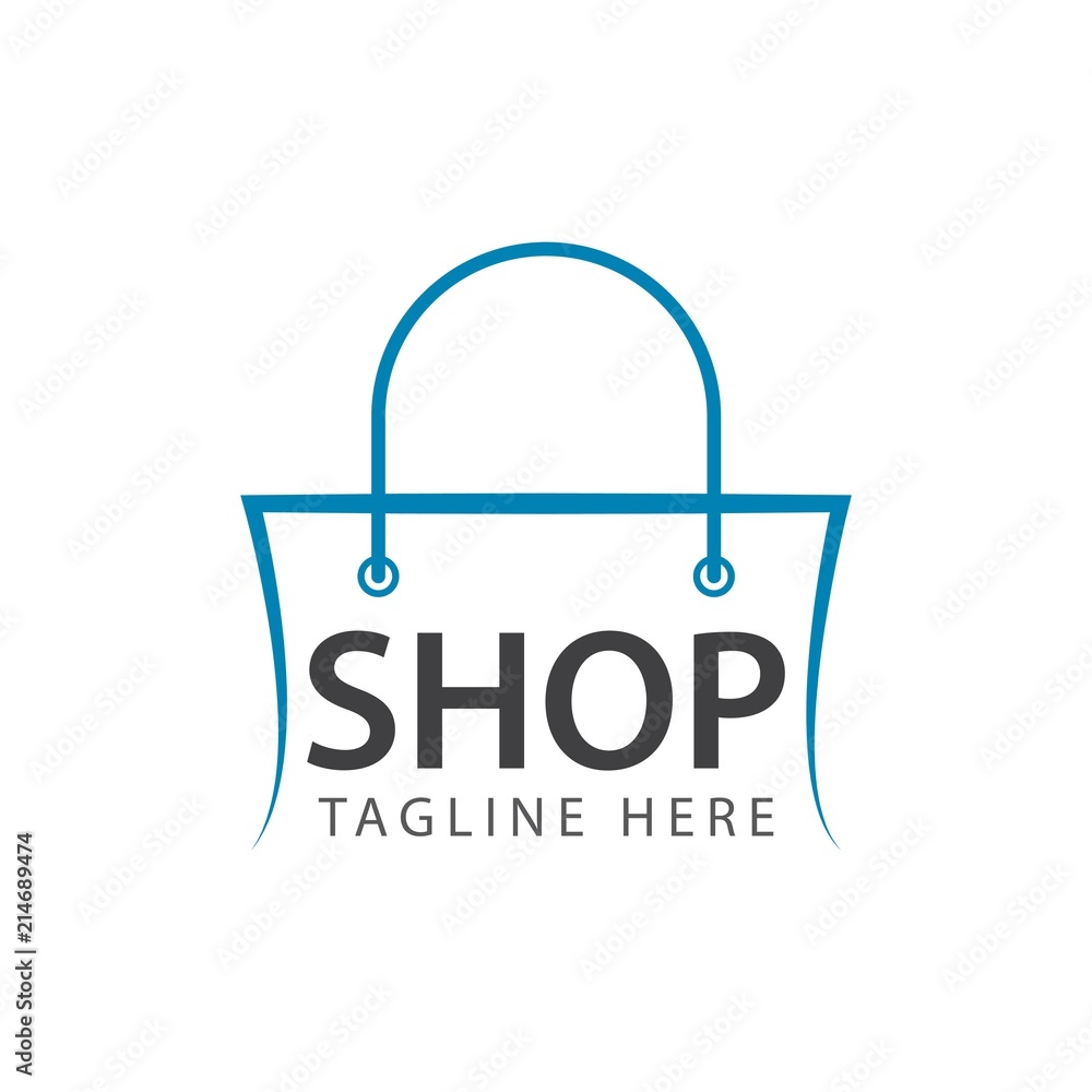 Shop Logo Vector Template Design Illustration vector de Stock | Adobe Stock