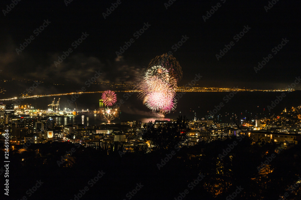Matariki fireworks in Wellington, New Zealand Stock Photo | Adobe Stock