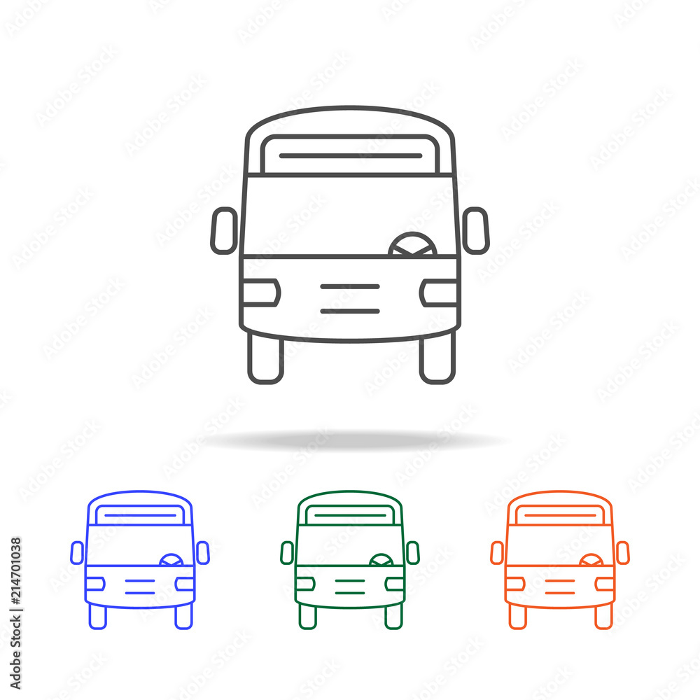 Bus line icon. Elements of journey in multi colored icons. Premium ...
