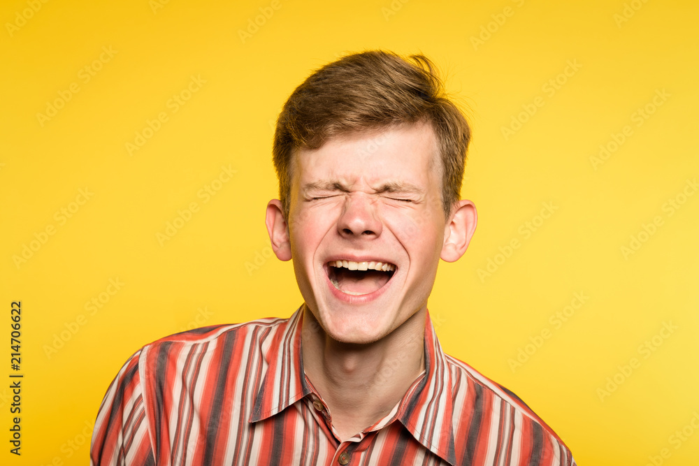 Stockfoto lol lmfao. man laughing hard. joy happiness humor and wide ...