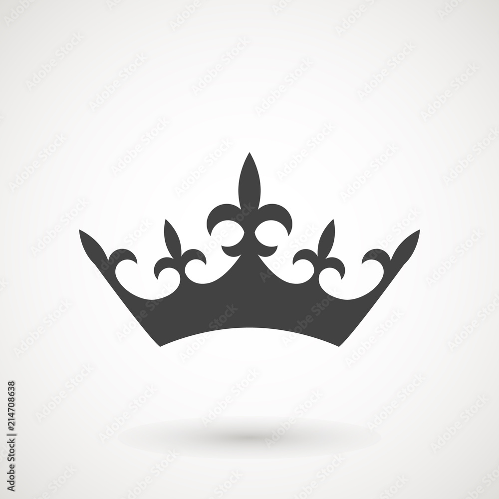 Crown Icon in trendy flat style isolated on white background. Crown ...