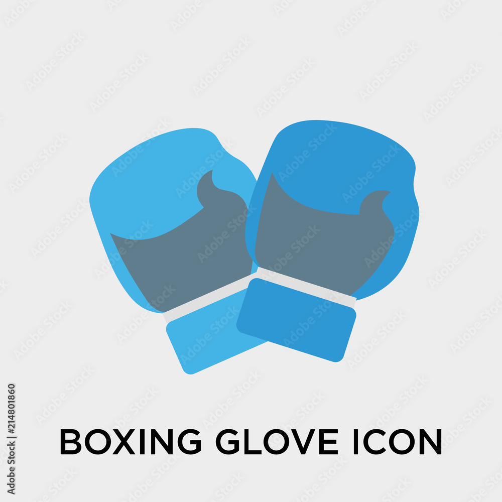 Boxing glove icon vector sign and symbol isolated on white background ...