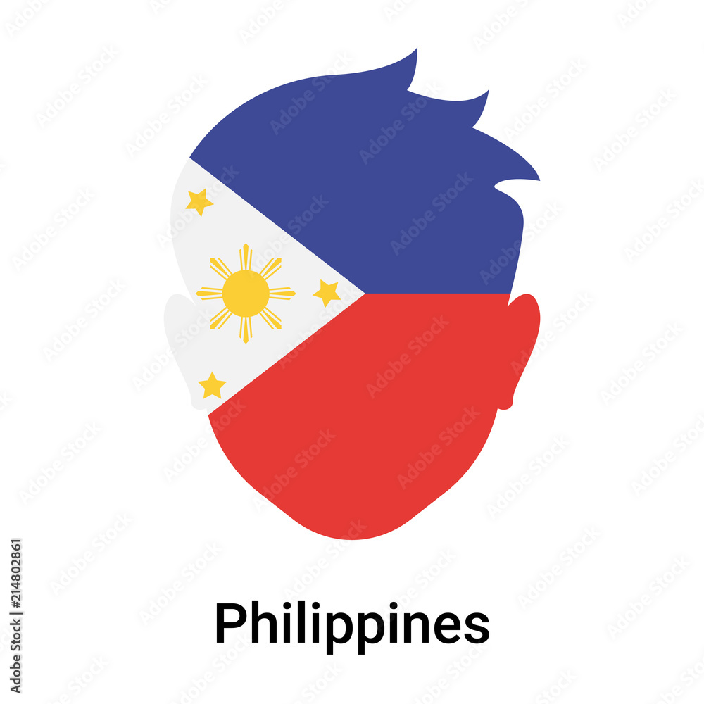 Philippines icon vector sign and symbol isolated on white background ...