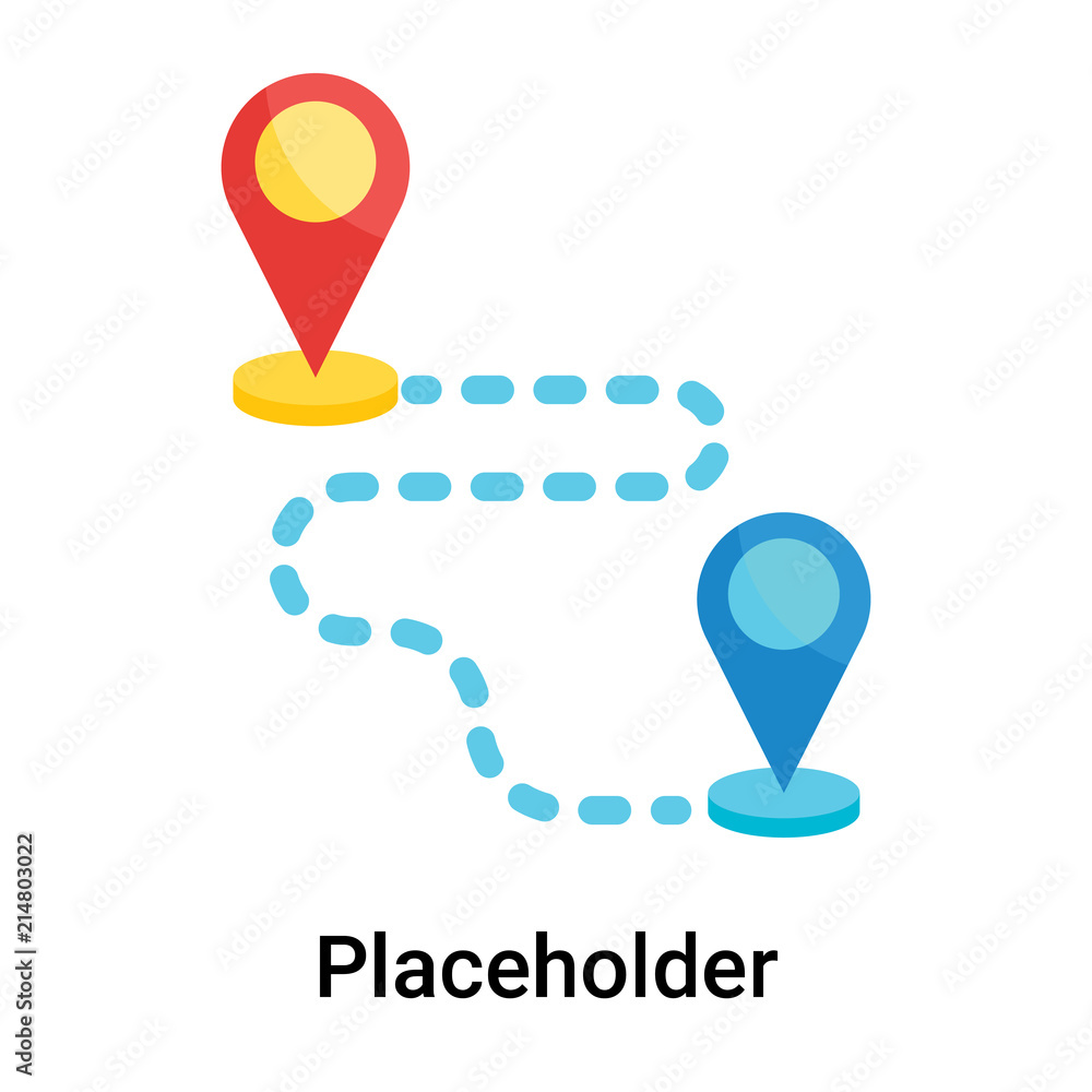 Placeholder icon vector sign and symbol isolated on white background ...