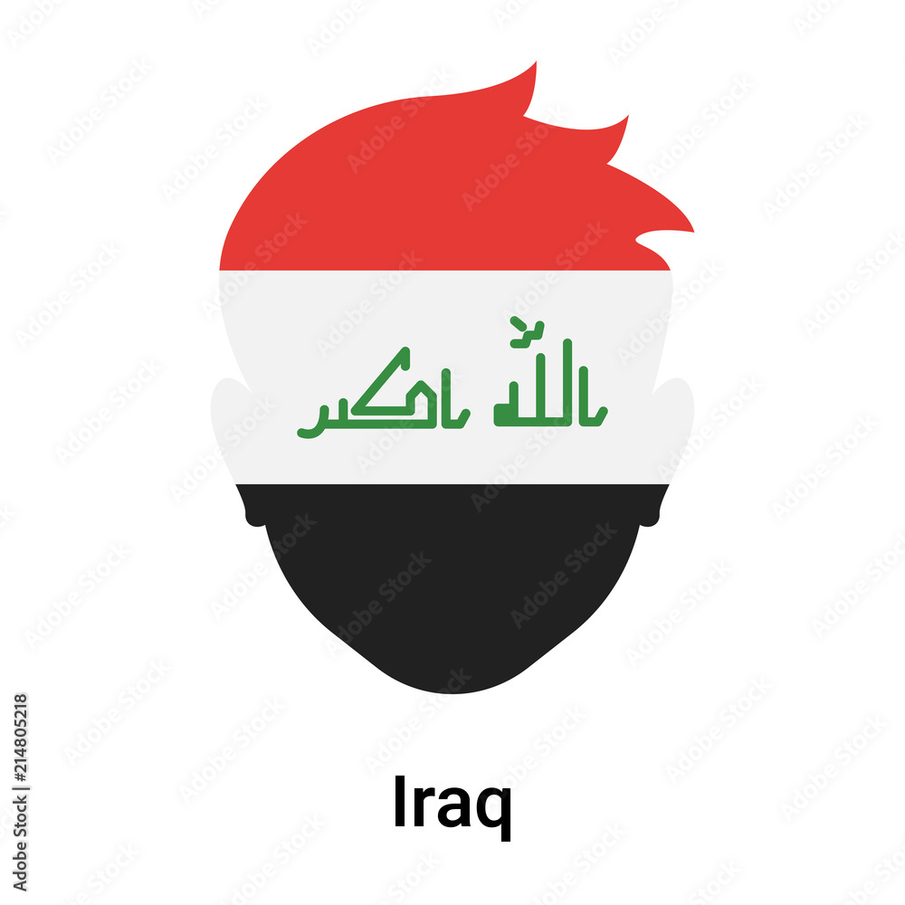 Iraq icon vector sign and symbol isolated on white background, Iraq ...