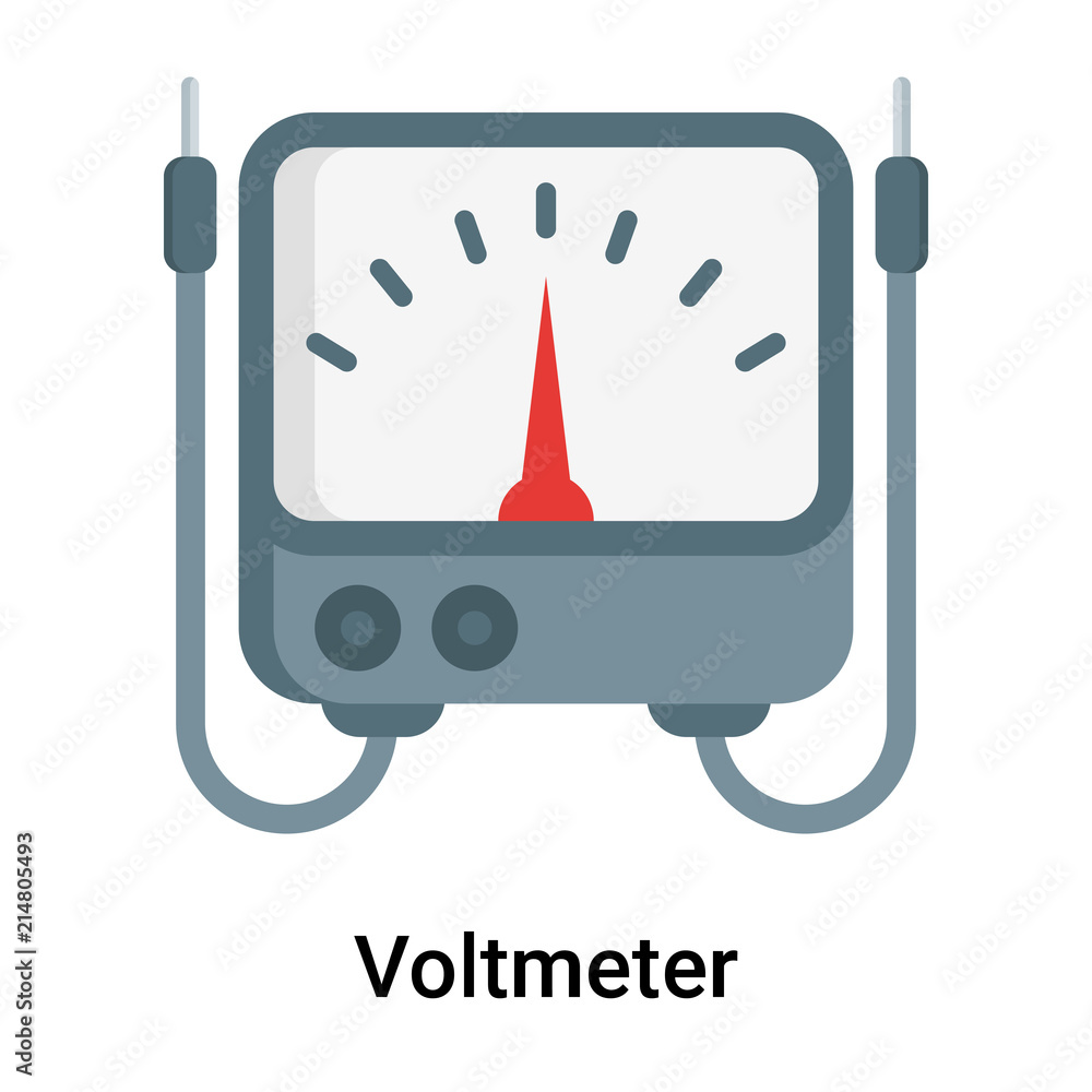 Voltmeter icon vector sign and symbol isolated on white background, Voltmeter logo concept Stock ...