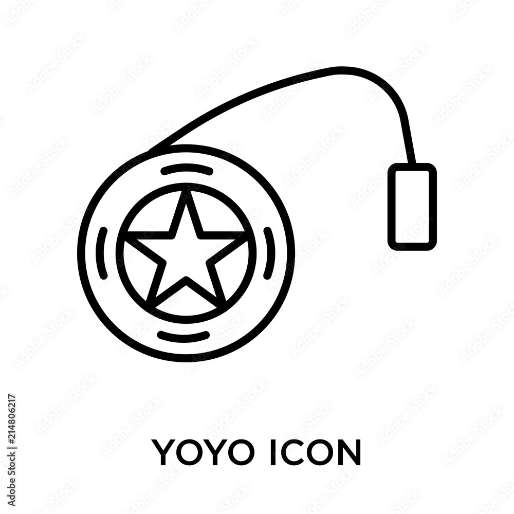 Yoyo icon vector sign and symbol isolated on white background, Yoyo ...