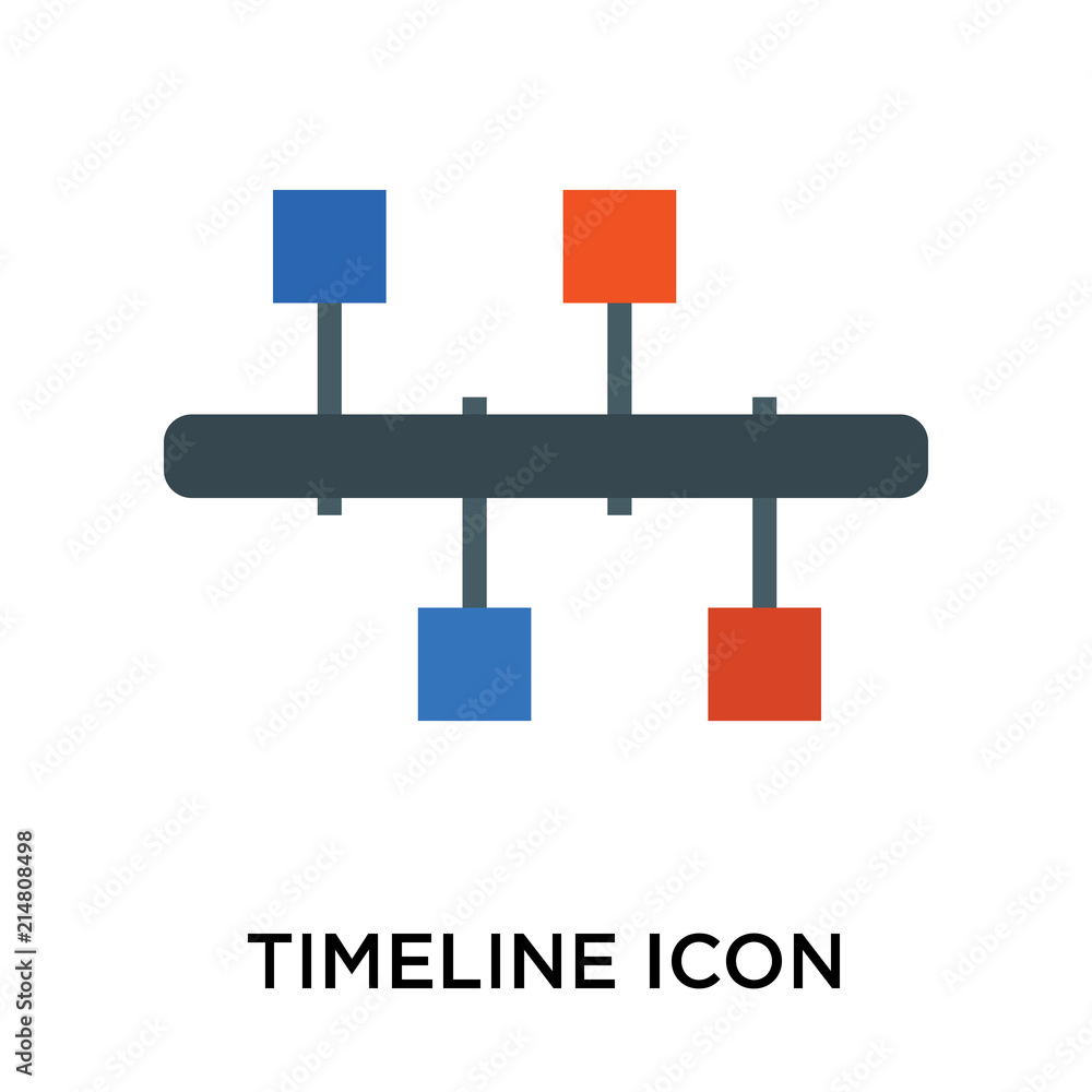 Timeline icon vector sign and symbol isolated on white background ... Timeline icon vector sign and symbol isolated on white background ...