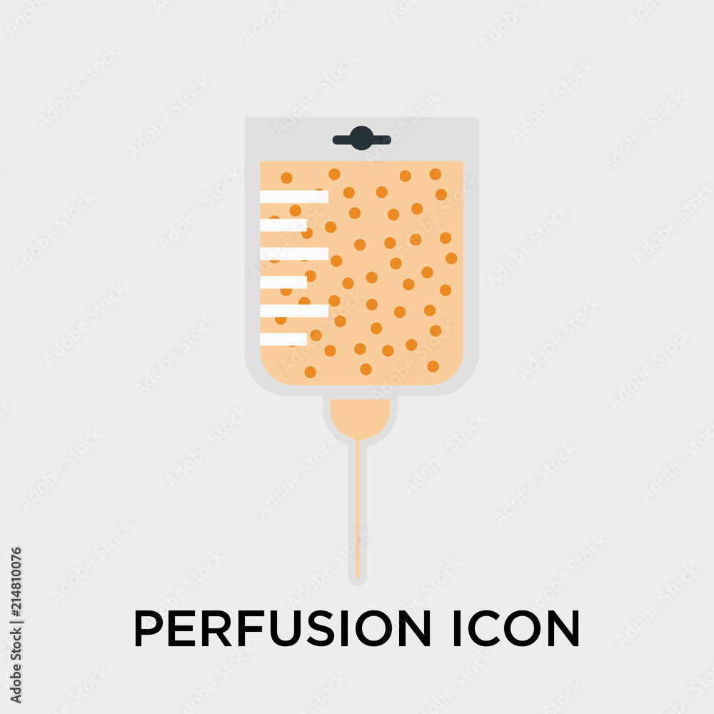 Perfusion icon vector sign and symbol isolated on white background ...