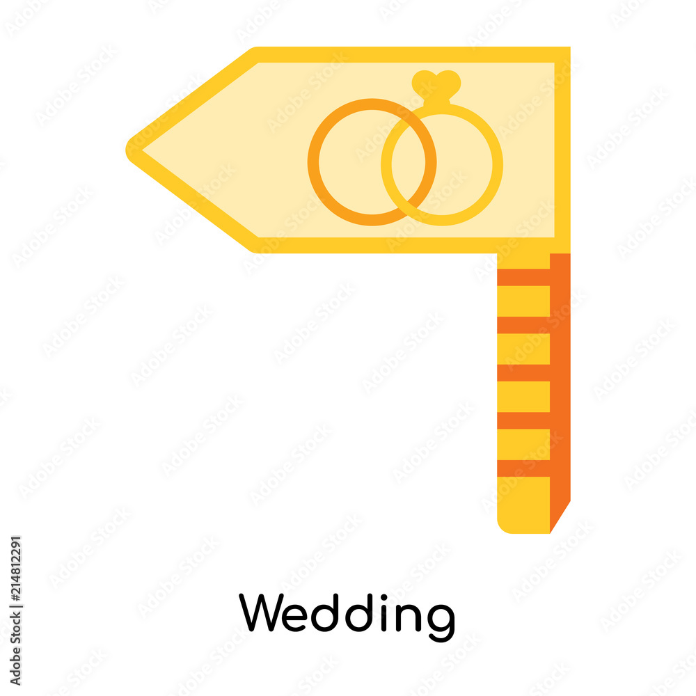 Wedding icon vector sign and symbol isolated on white background ...