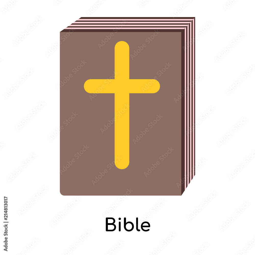 Bible icon vector sign and symbol isolated on white background, Bible ...