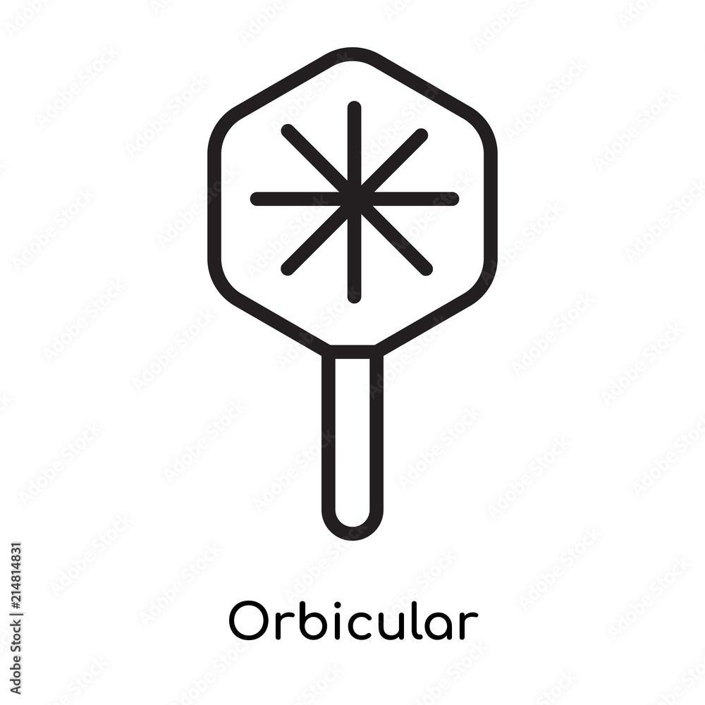 Orbicular icon vector sign and symbol isolated on white background ...
