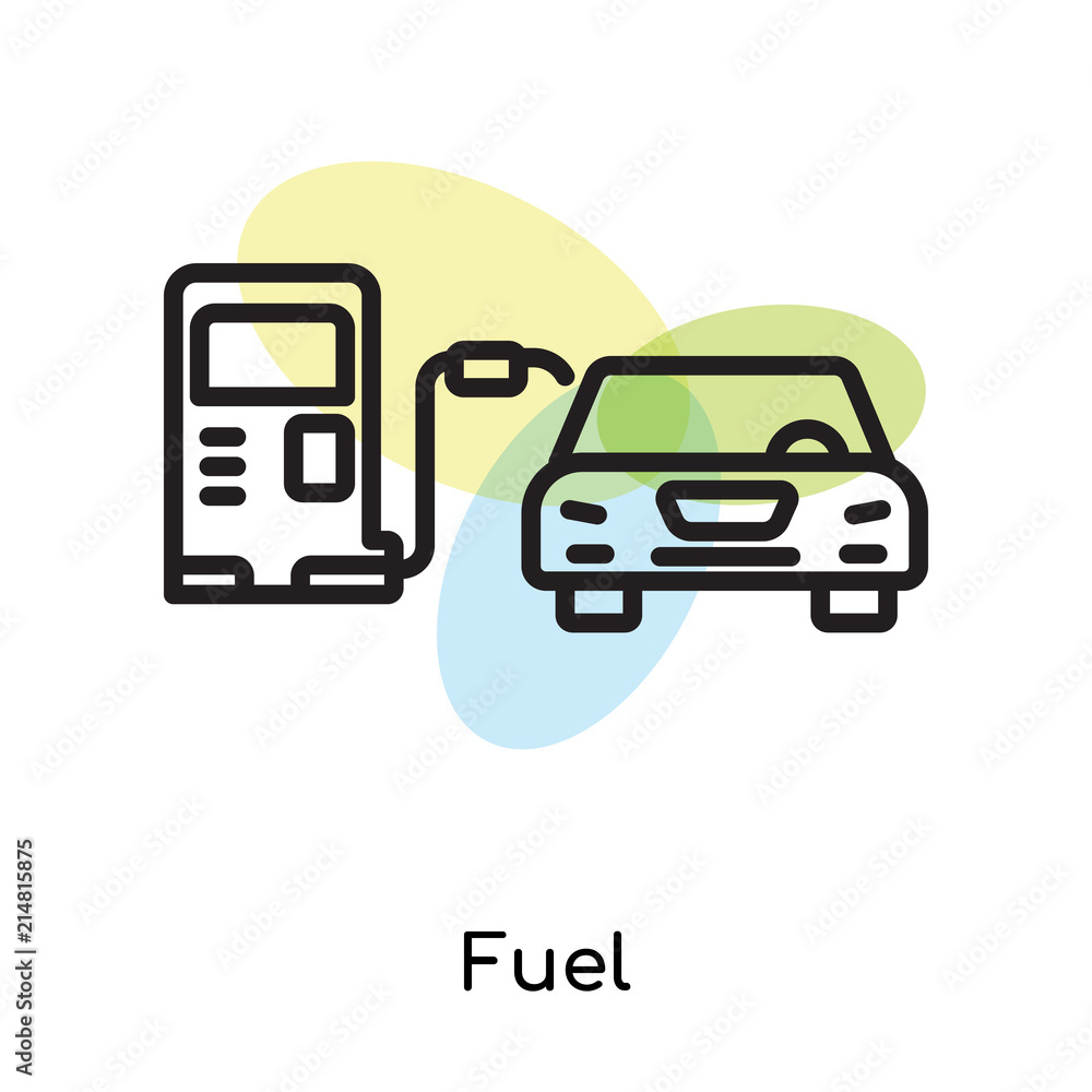 Fuel icon vector sign and symbol isolated on white background, Fuel ...