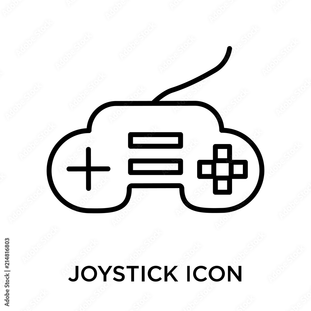 Joystick icon vector sign and symbol isolated on white background ...