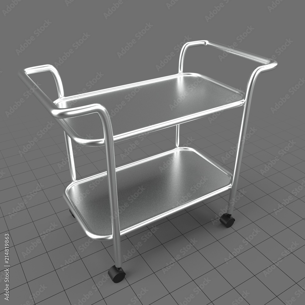 Utility cart with handles Stock 3D asset | Adobe Stock