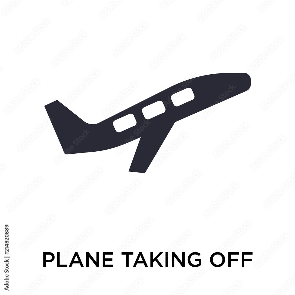 Vecteur Stock Plane taking off icon vector sign and symbol isolated on ...