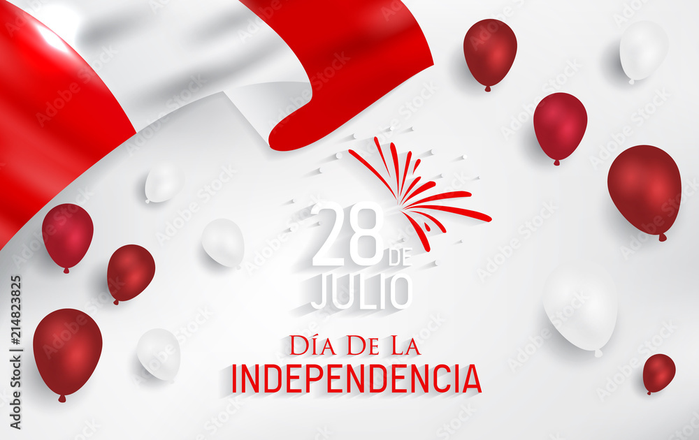 Peru Independence Day (Día de la Independencia). Stock Vector | Adobe Stock