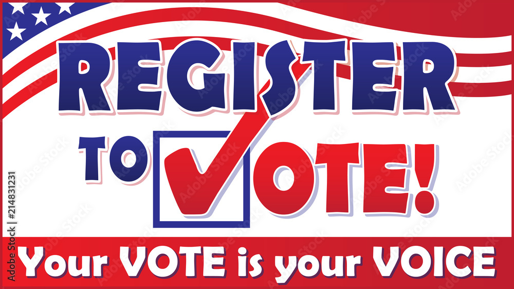 Register to Vote Banner Stock Vector | Adobe Stock
