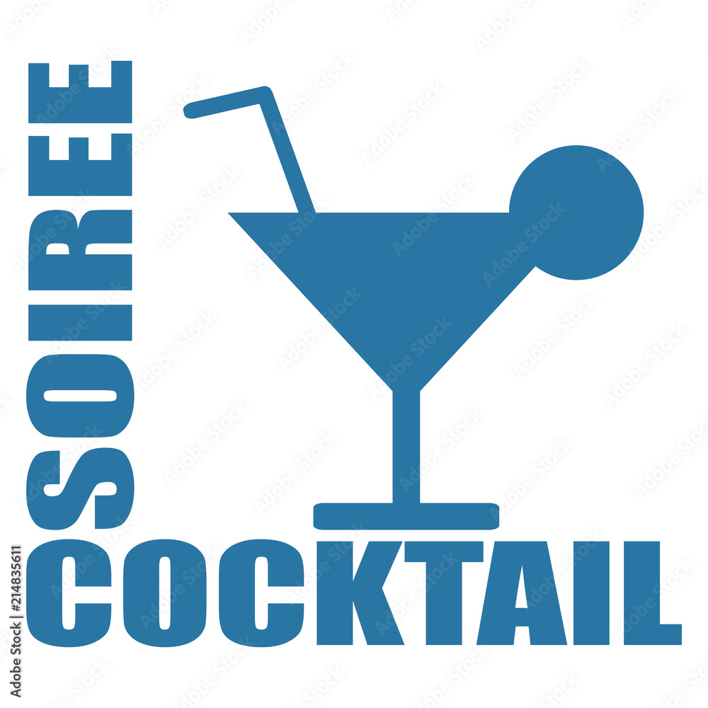 Logo soirée cocktail. Stock Vector | Adobe Stock