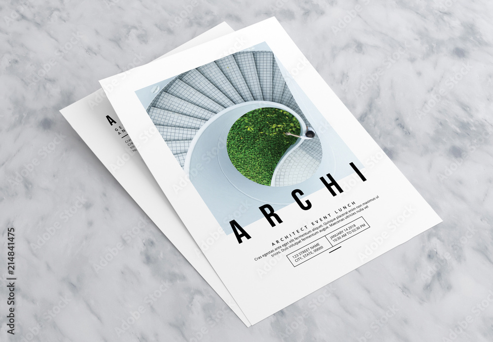 Event Flyer Layout with Large Photo Placeholders Stock Template | Adobe ...
