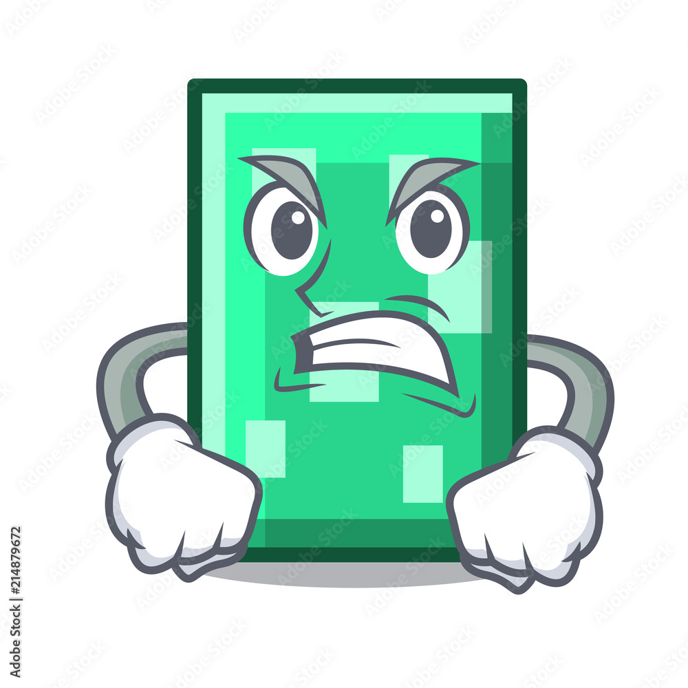 Angry rectangle mascot cartoon style Stock Vector | Adobe Stock