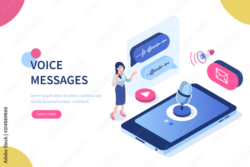 voice message Stock Vector | Adobe Stock
