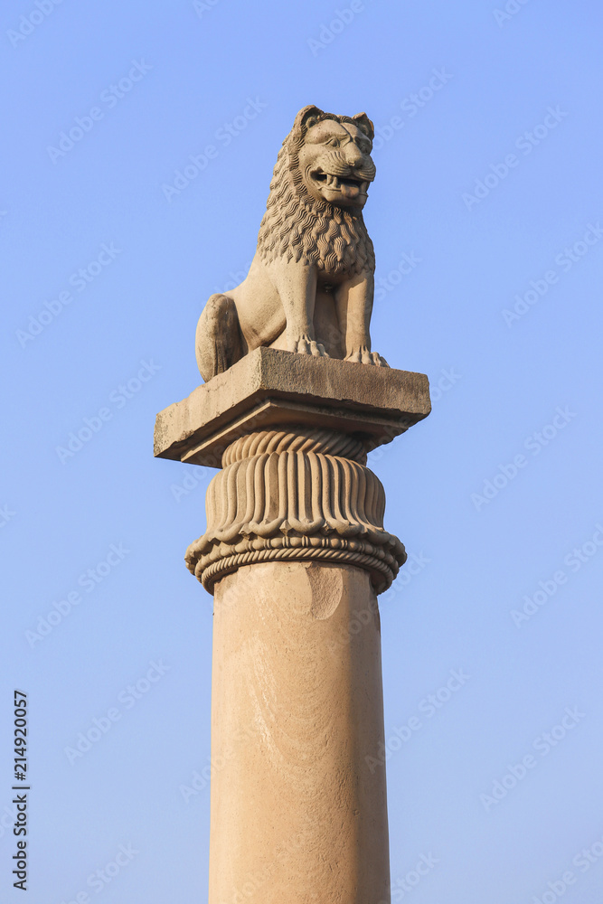 Ashoka pillar the pillar is located at Kutagarasala, India Stock Photo ...