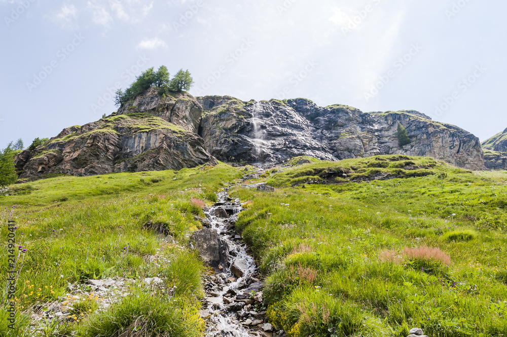 Sils, Furtschellas, Fextal, Val Fex, Marmorè, Wanderweg, Wasserfall ...