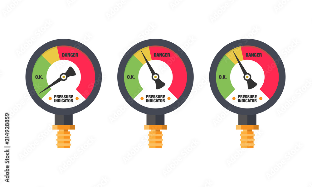 Manometer Indicator Gauge Illustration Stock Vector | Adobe Stock
