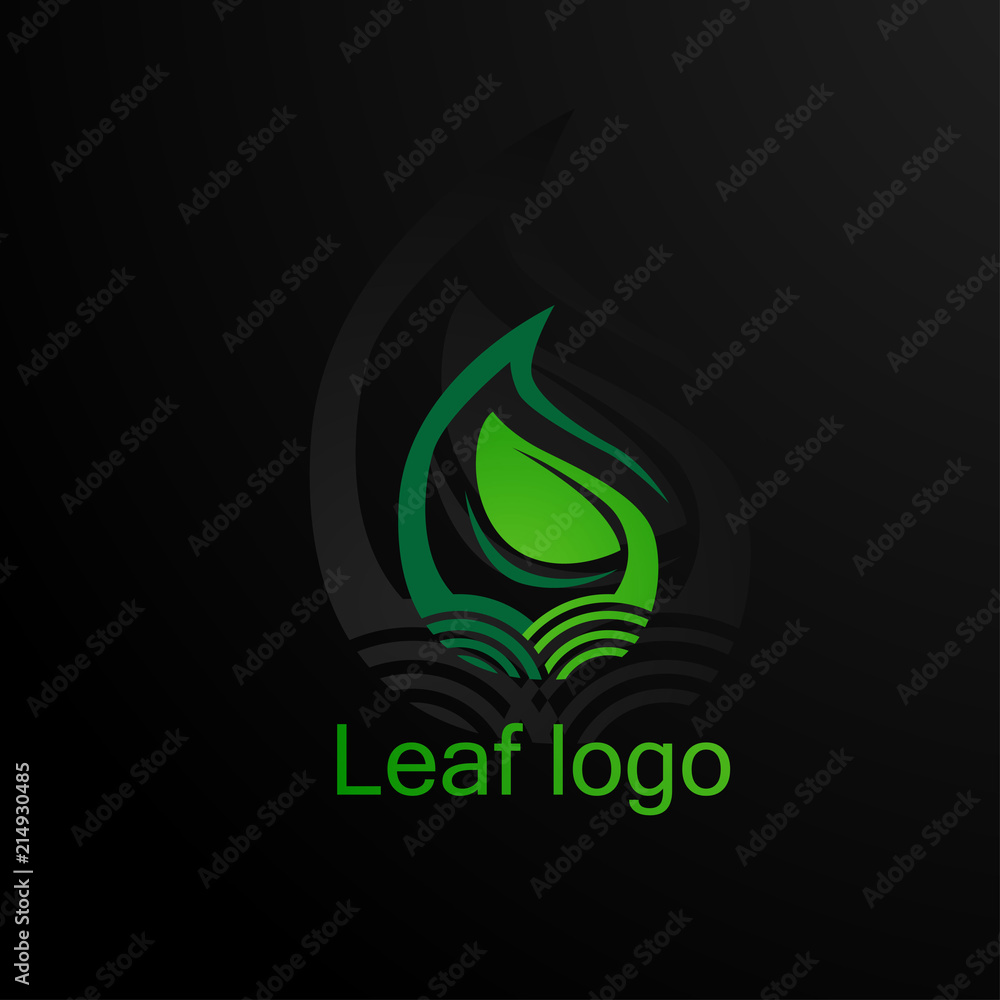 leaf logo concept design vector, for nature, environment, agriculture ...