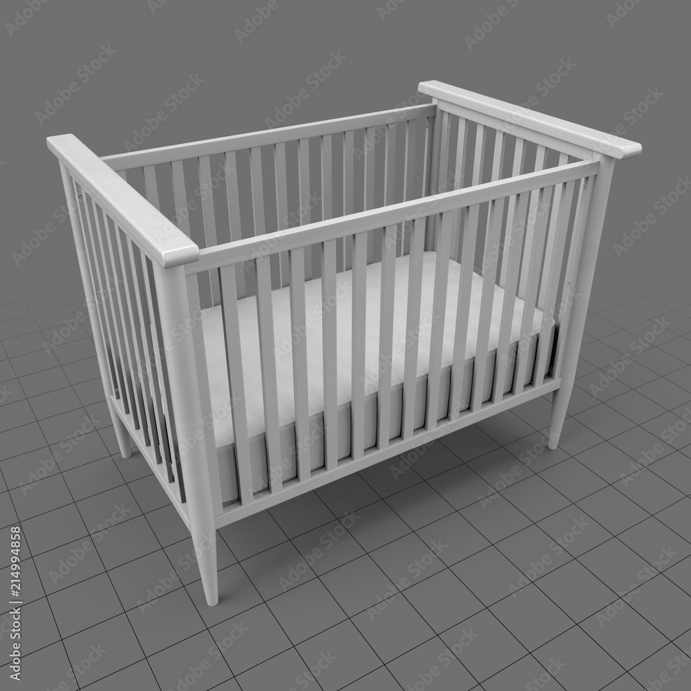 Modern baby crib Stock 3D asset | Adobe Stock