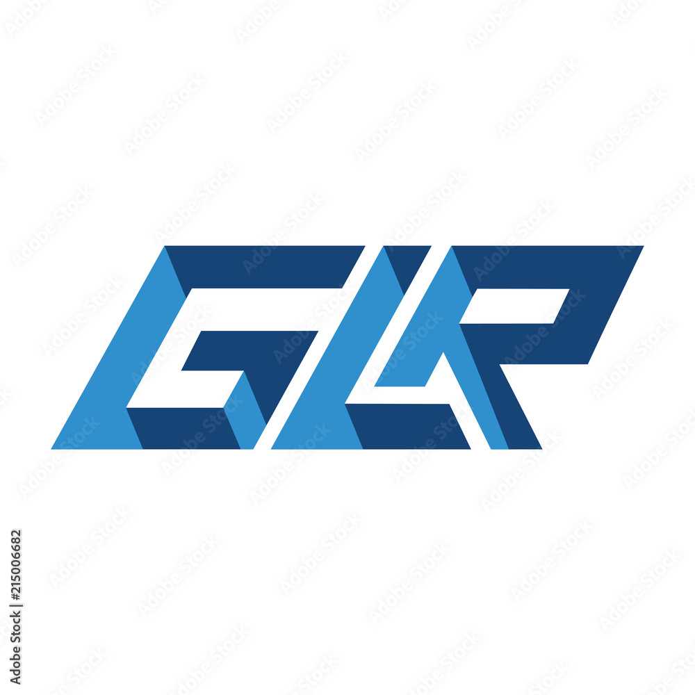 G L R Initial Letter three dimension Logo vector element Stock Vector ...