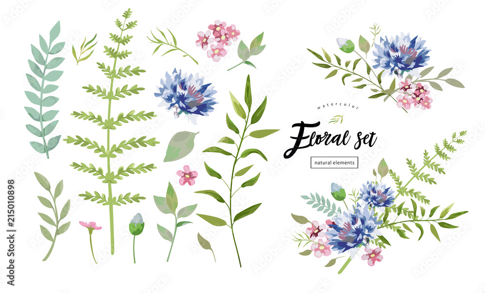 vector floral elements for your vintage posters and backgrounds with ...