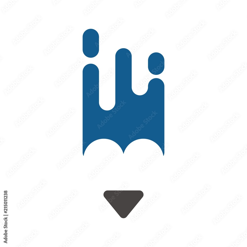 Pencil Logo. education iocn. learning symbol. vector eps 08. Stock ...