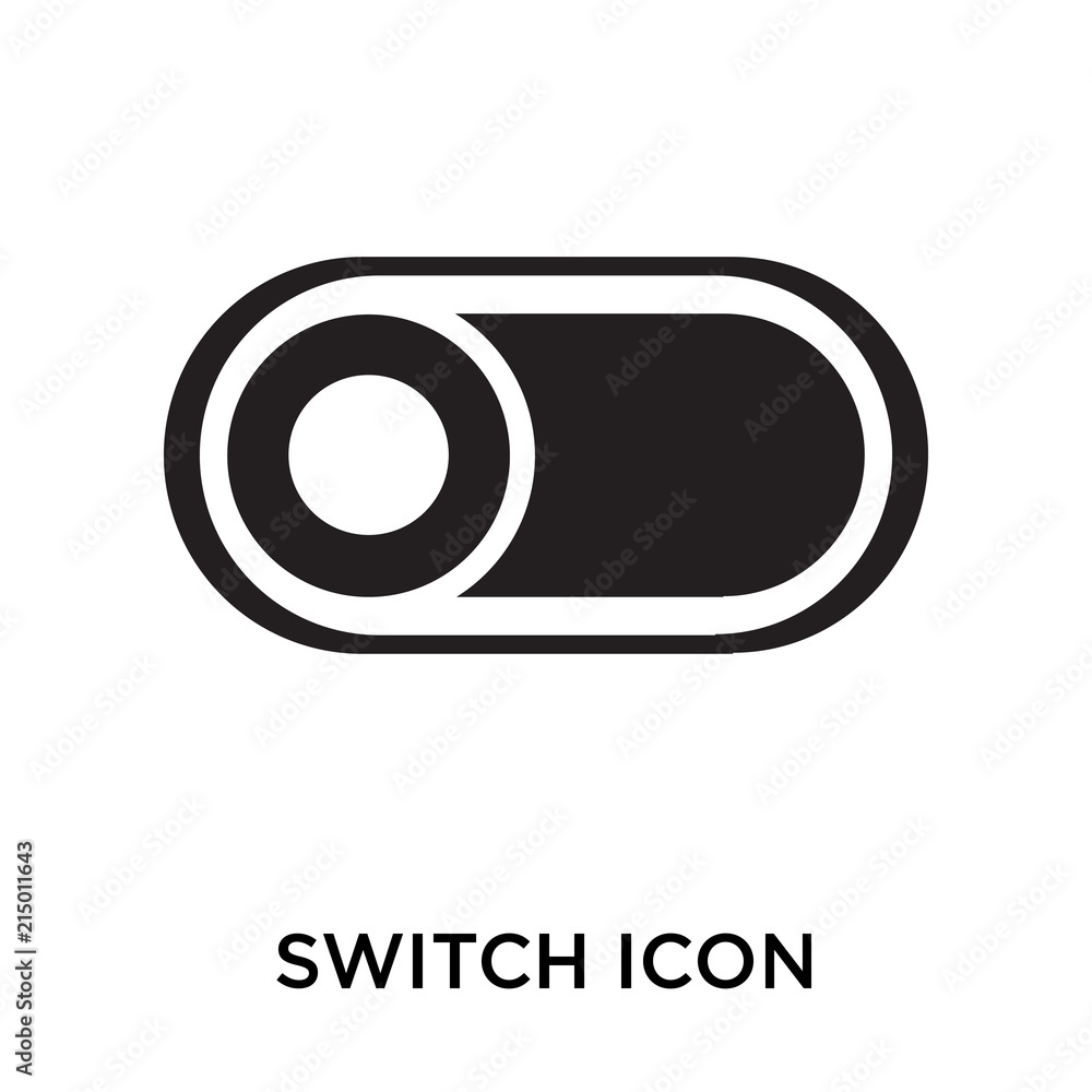 switch icons isolated on white background. Modern and editable switch ...