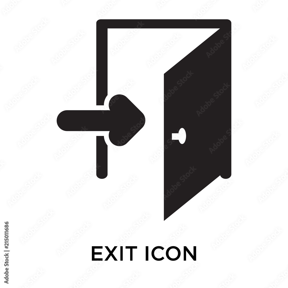 exit icons isolated on white background. Modern and editable exit icon ...