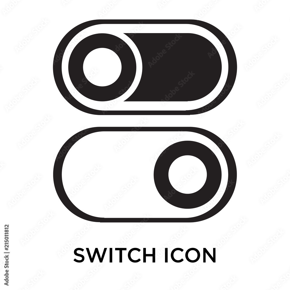 switch icons isolated on white background. Modern and editable switch ...