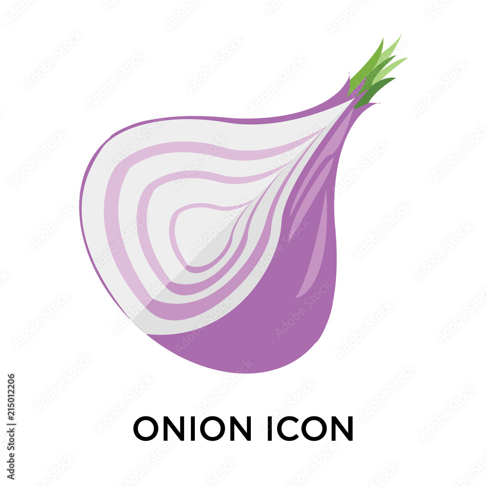 onion icons isolated on white background. Modern and editable onion ...