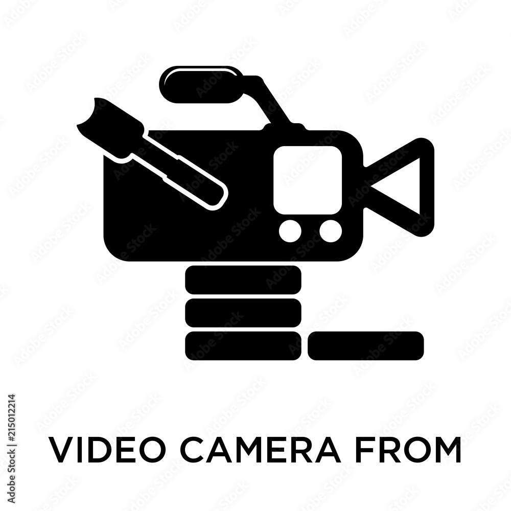video camera from side view icon isolated on white background. Modern ...