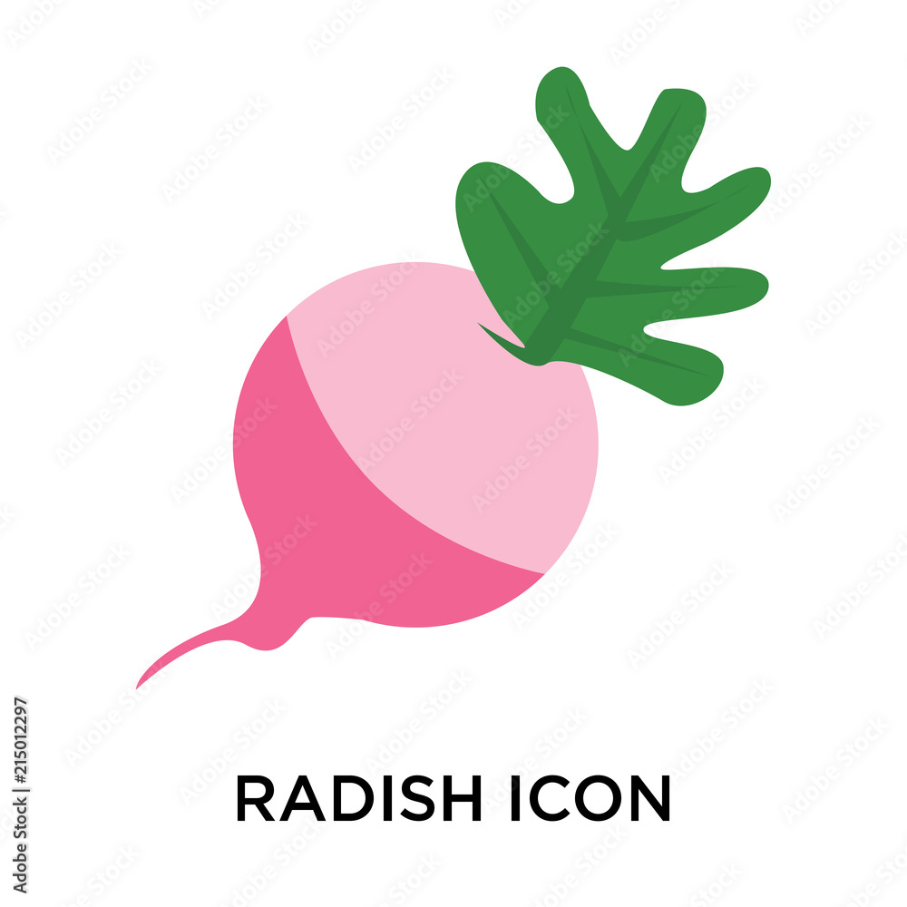 radish icons isolated on white background. Modern and editable radish ...