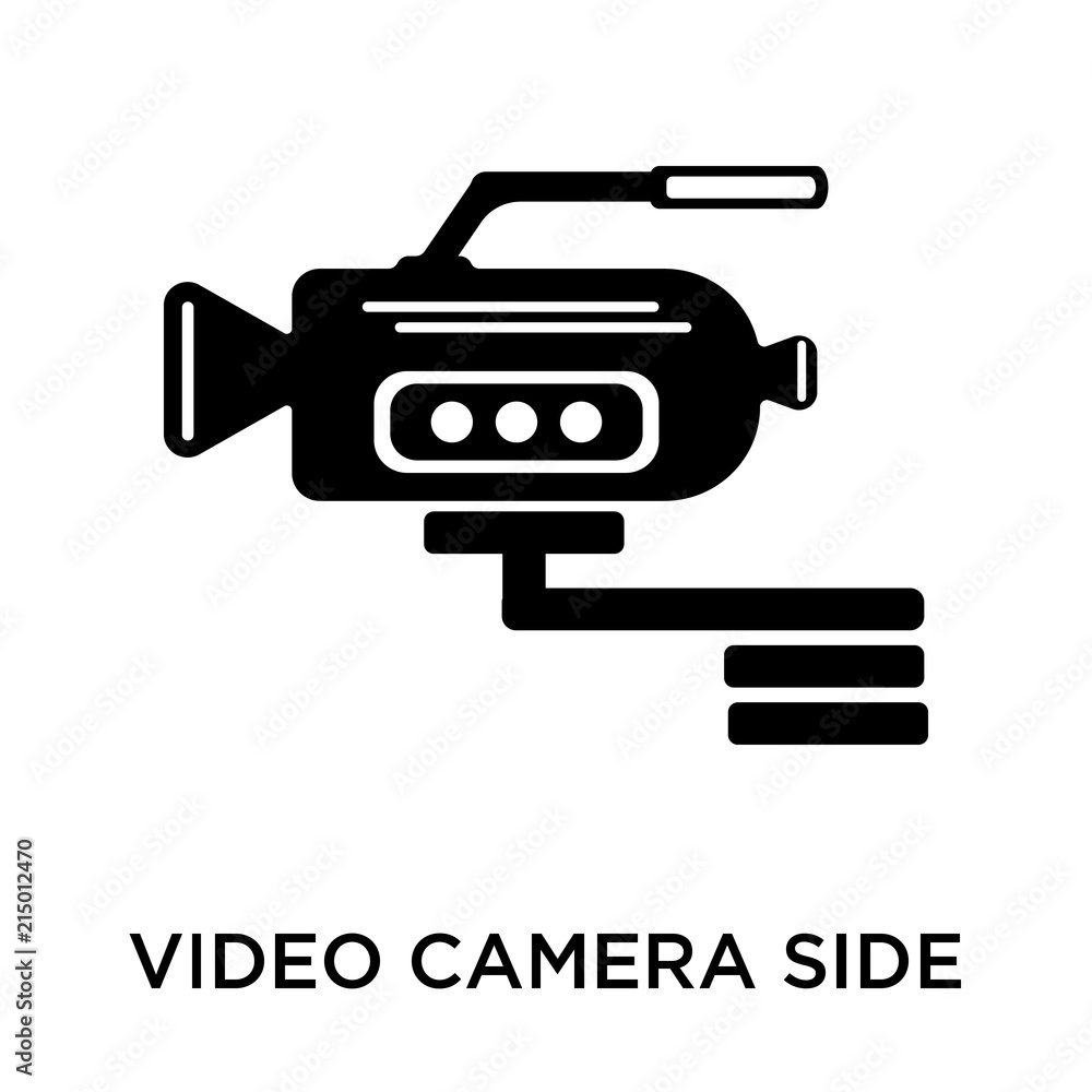 video camera side view icon isolated on white background. Modern and ...