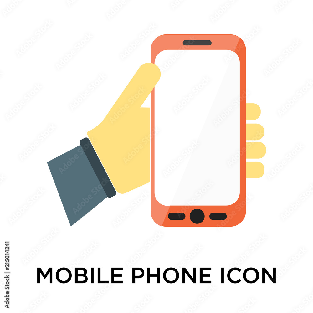 mobile phone icon isolated on white background. Modern and editable ...