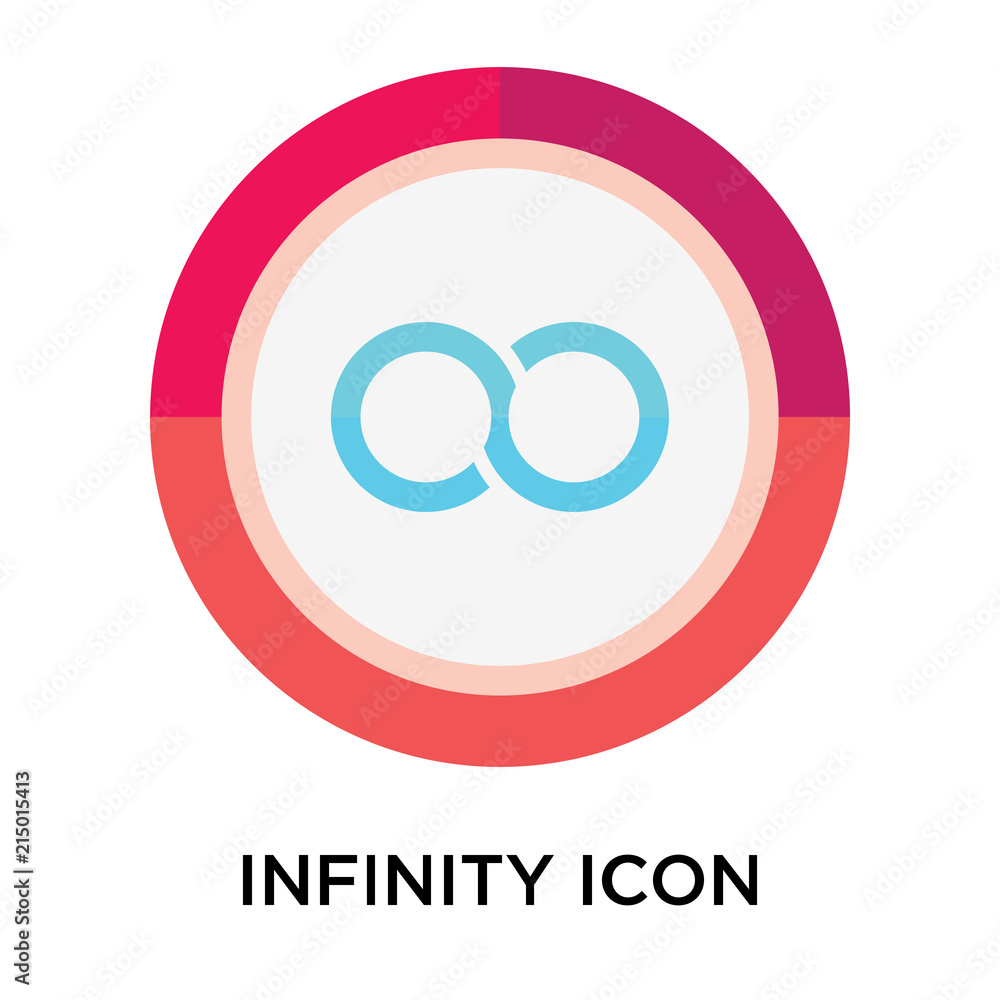 Infinity icon vector sign and symbol isolated on white background ...