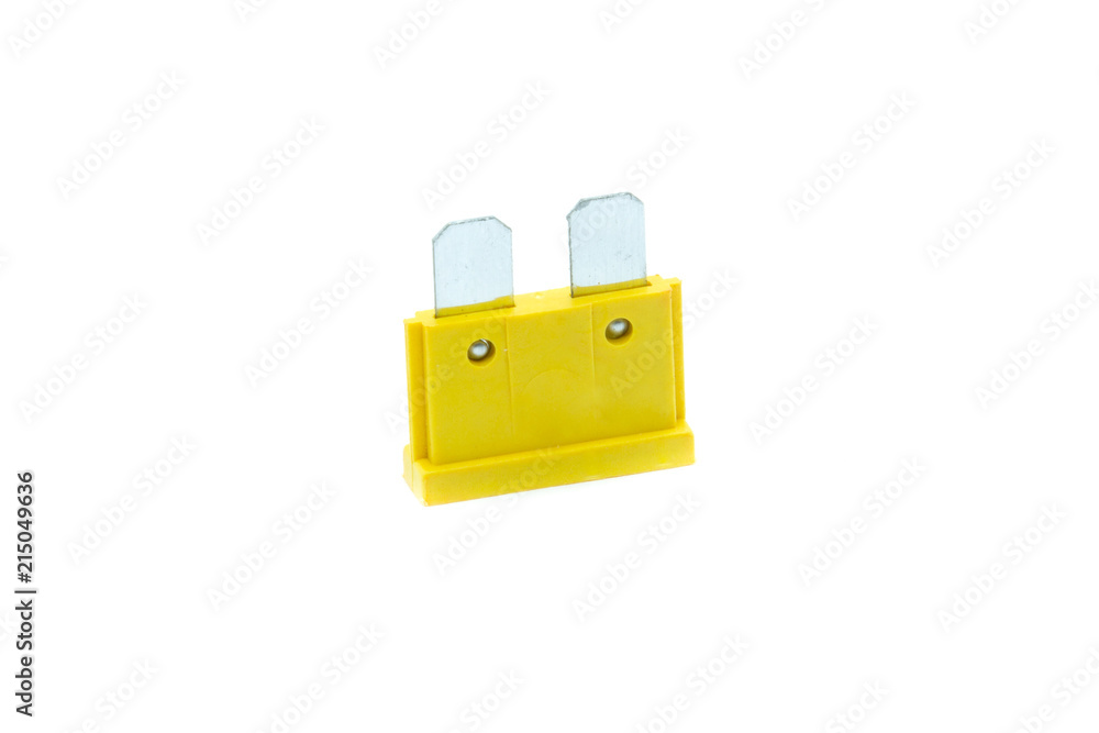 Car fuse, plastic yellow color. To repair the electrical circuit in the ...