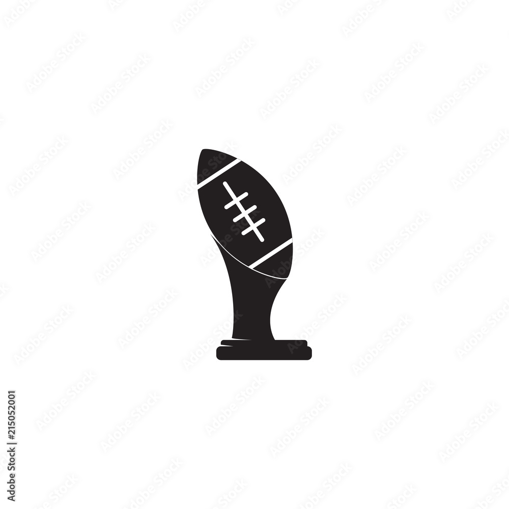 Rugby trophy vector icon Stock Vector | Adobe Stock